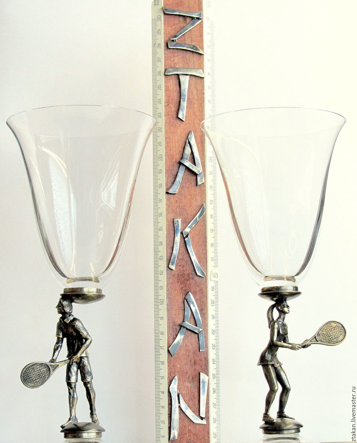 Бокалы"ТЕННИС" набор из 2х предметов,подарок теннисисту купить в ...