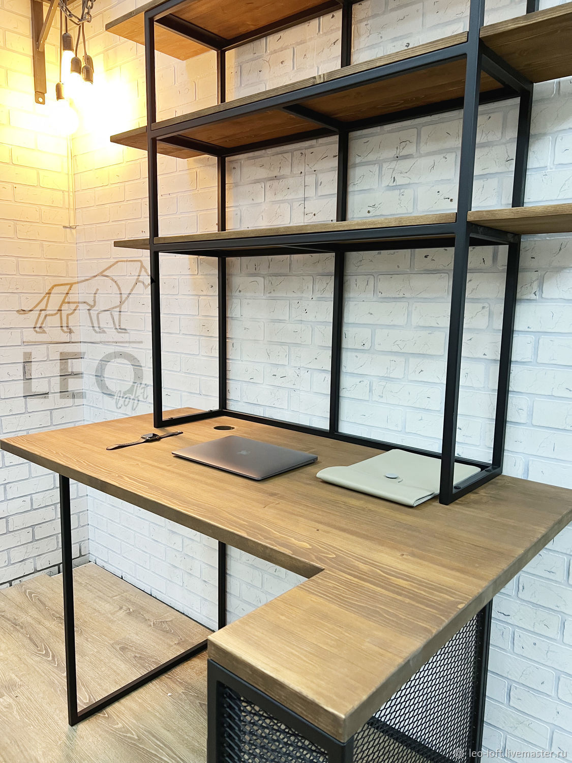 Компьютерный стол со стеллажом лофт LF-655 – заказать на Ярмарке ...