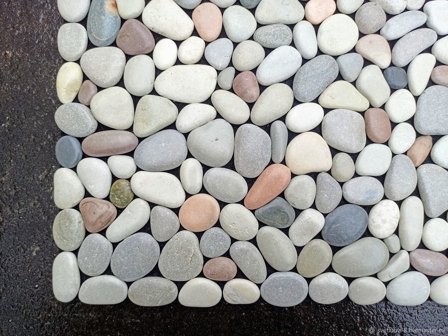 Ковры: Коврик из гальки с розовыми камнями в интернет-магазине Ярмарка ...