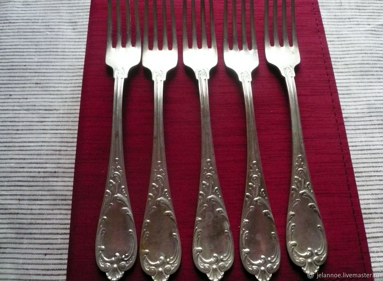 Винтаж: Столовые приборы винтажные: Вилка. Alpacca. WELLNER – купить на ...