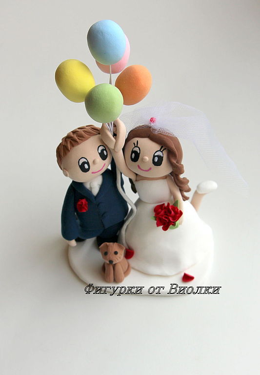 Фигурки на свадебный торт "Мы вместе - Летящие на шарах 49" в интернет ...