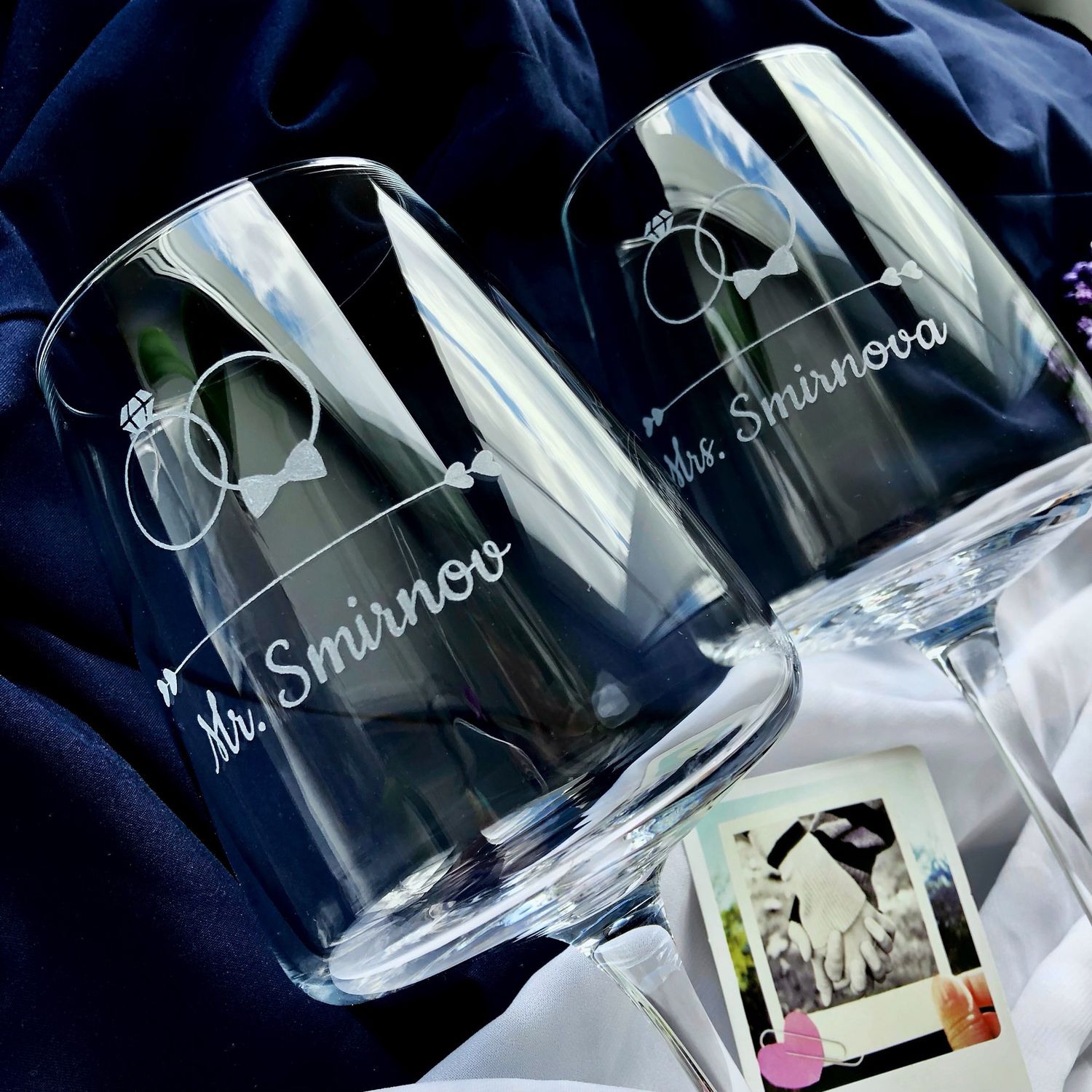 Свадебные бокалы для вина с гравировкой в интернет-магазине на Ярмарке ...