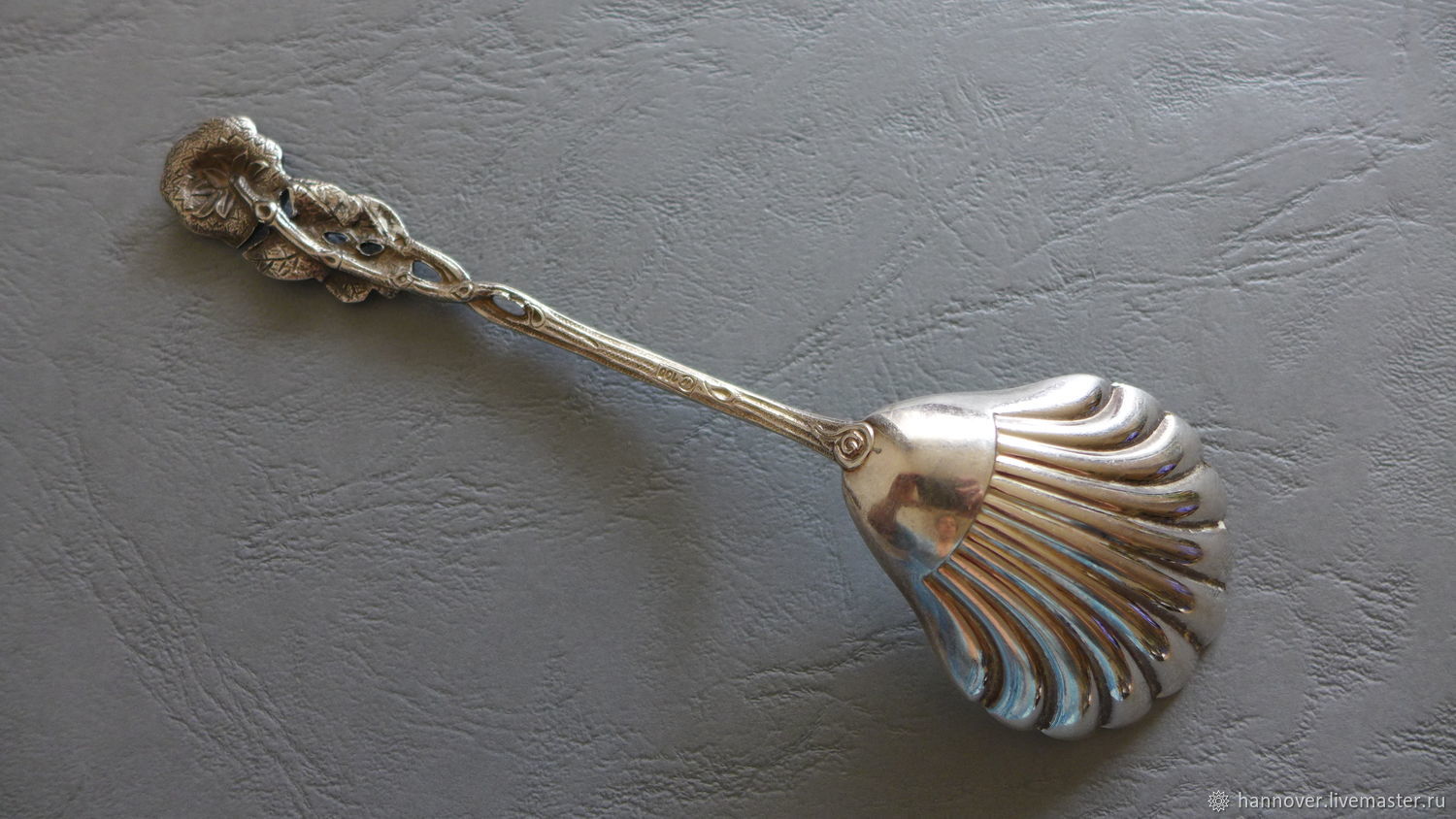 Винтаж: Резерв.Красивейшая ложка - ракушка с розой, посеребрение купить ...