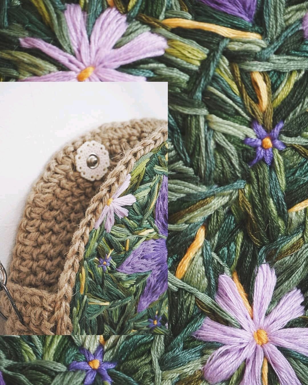 Сумка "Луг" с ручной вышивкой в интернет-магазине Ярмарка Мастеров по ...