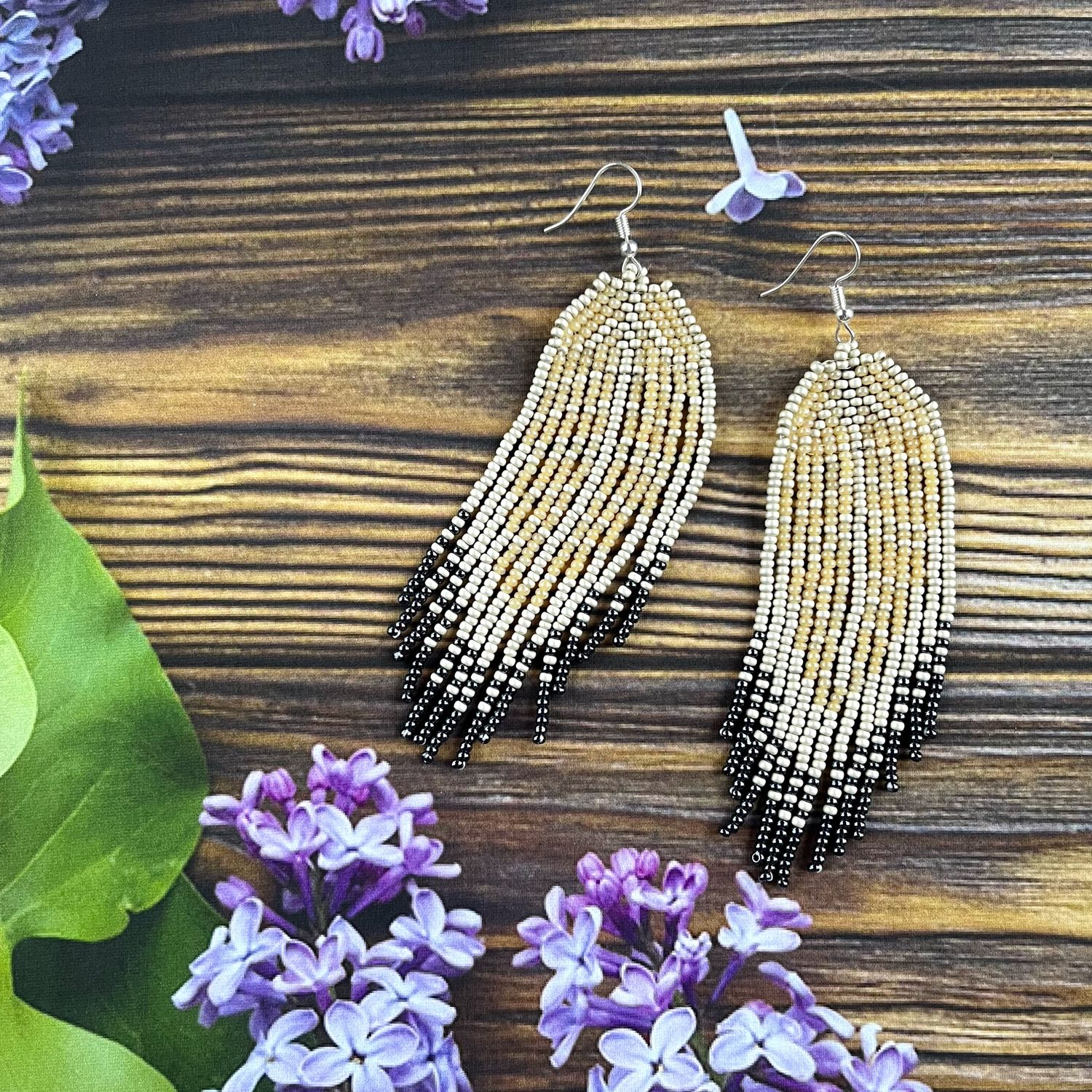 Бохо-серьги из бисера, желтые серьги бахрома индейцы перышки в интернет ...