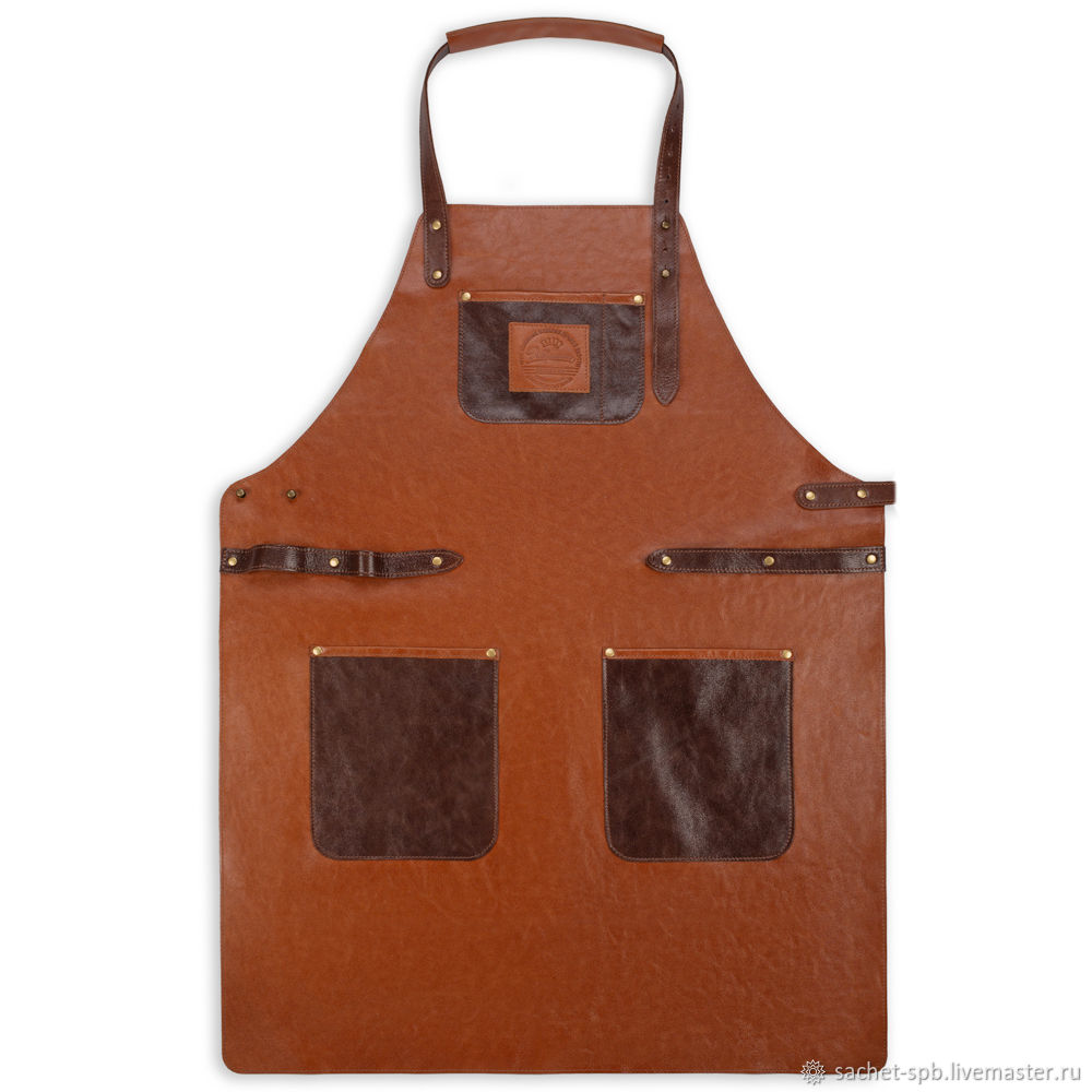 Кожаный фартук (рыжий с коричневым) купить в интернет-магазине Ярмарка ...