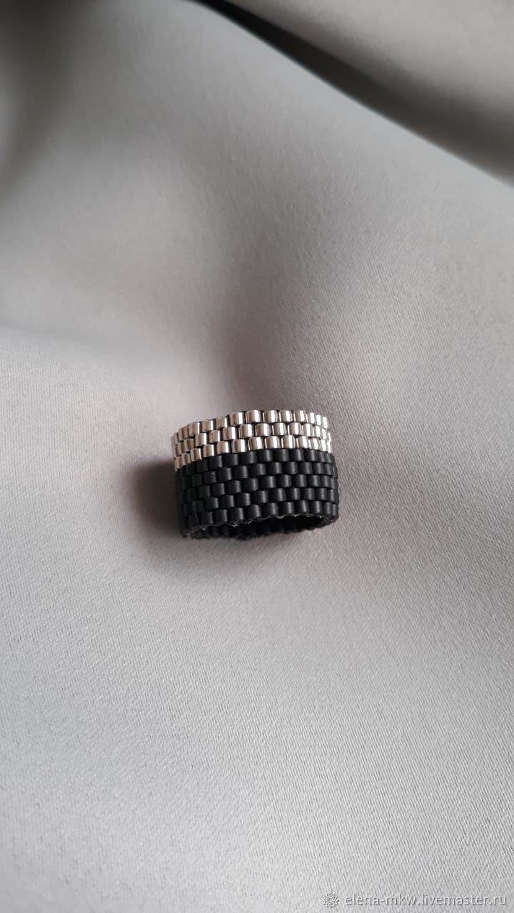 Кольца: кольцо из крупного бисера – купить онлайн на Ярмарке Мастеров ...