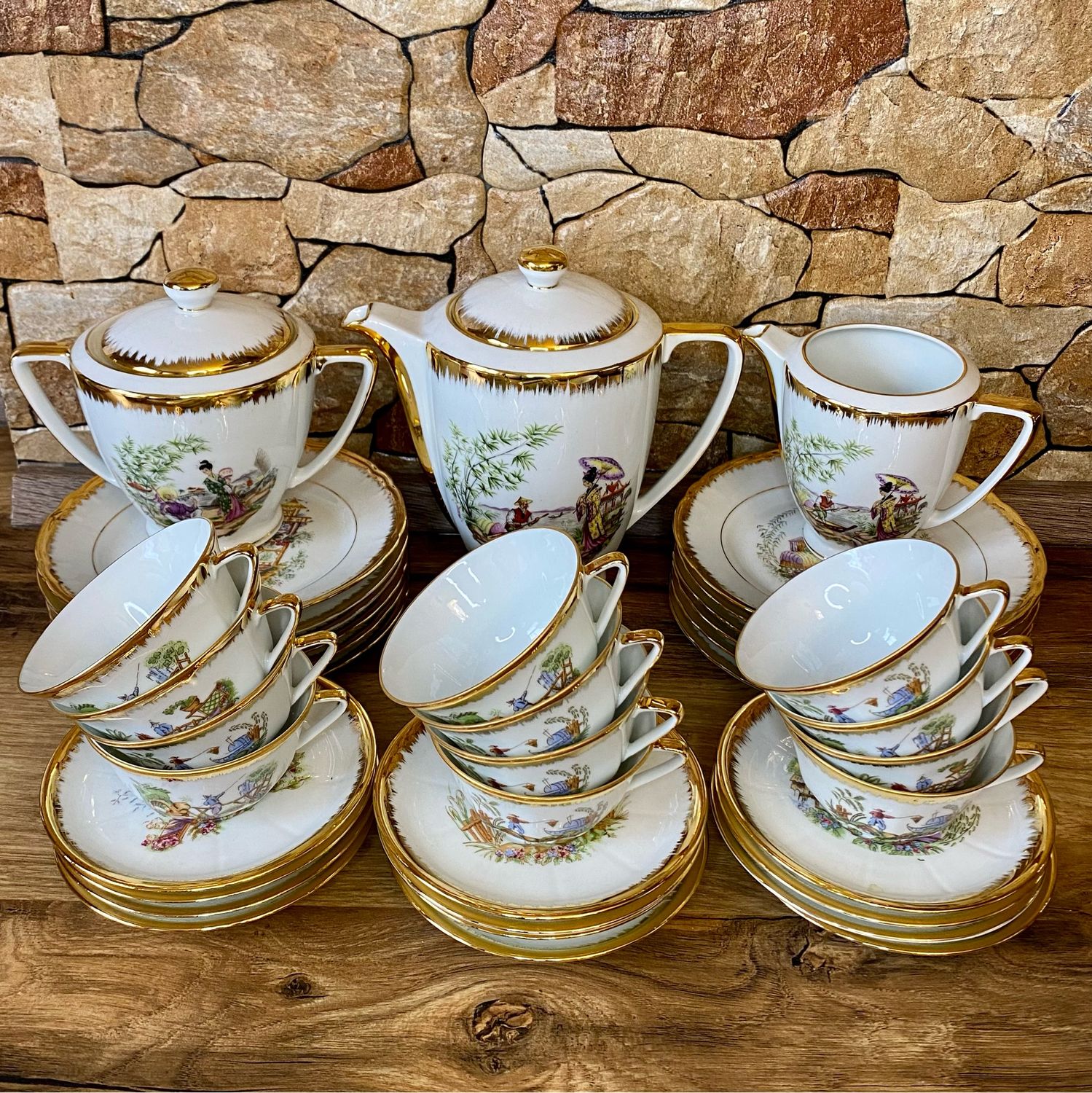 Винтаж: Кофейный сервиз J.R Limoges на 12 персон. Фарфор купить в ...