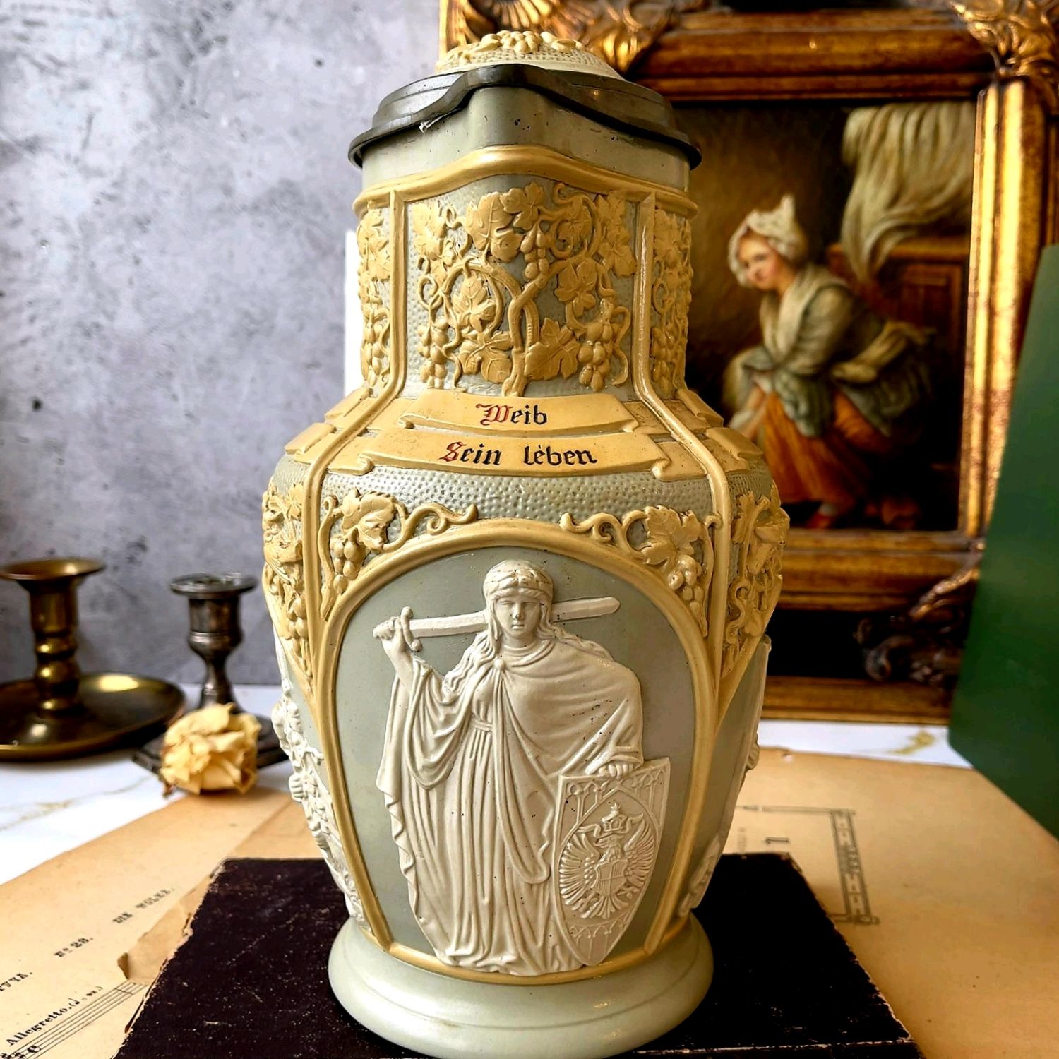 Винтаж: Антикварный кувшин. Mettlach. Villeroy&Boch. 2,5 л. 31см купить в интернет-магазине ...