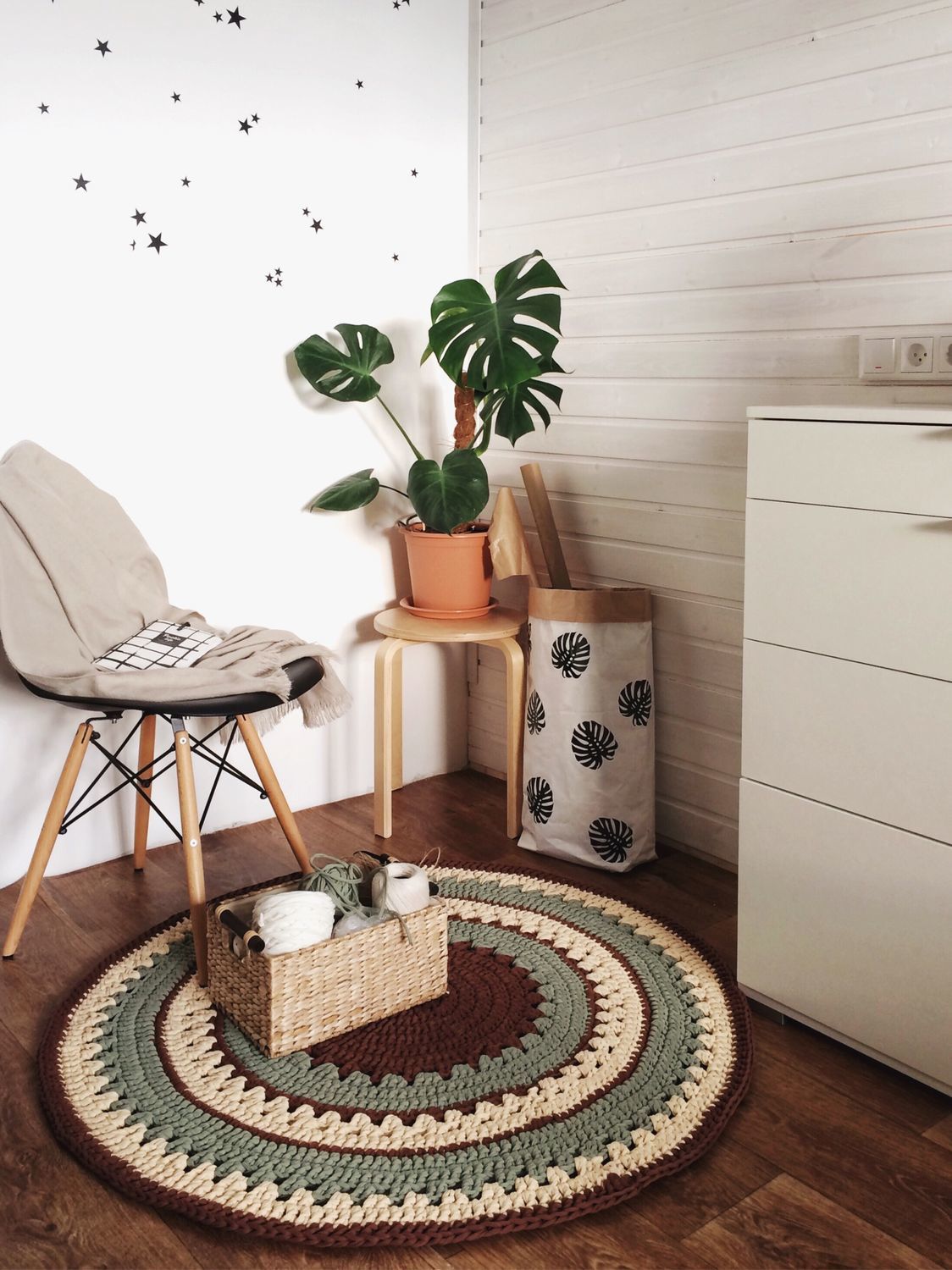 Вязаный круглый Ковер из трикотажной пряжи в интернет-магазине на ...