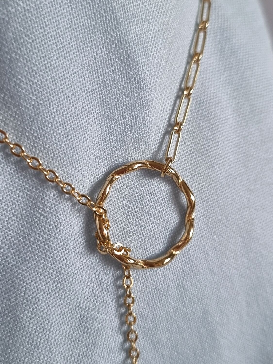 Колье-цепочка комбинированная с кольцом в интернет-магазине Ярмарка ...