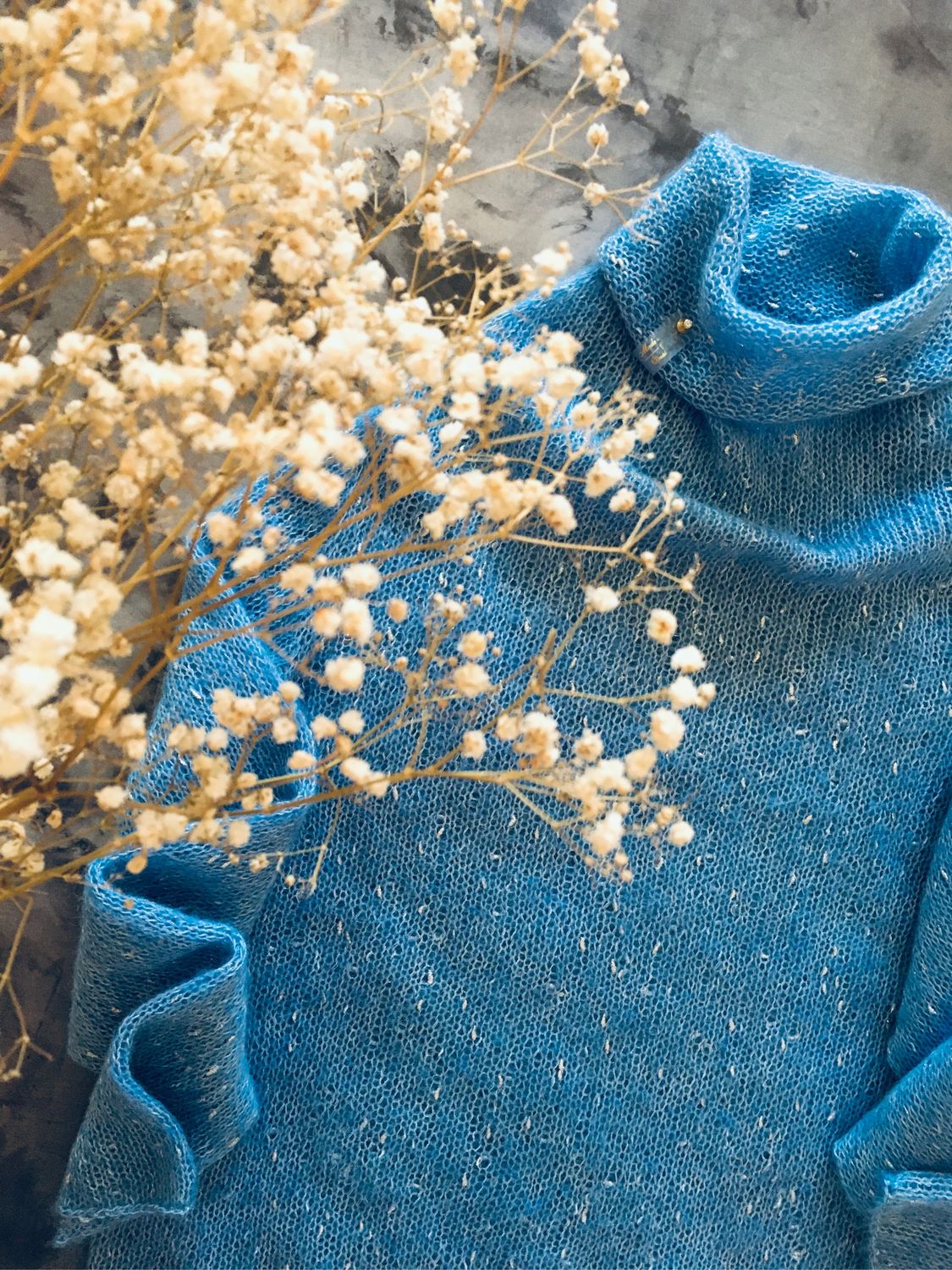 Свитер водолазка « Голубая лагуна» в интернет-магазине Ярмарка Мастеров ...