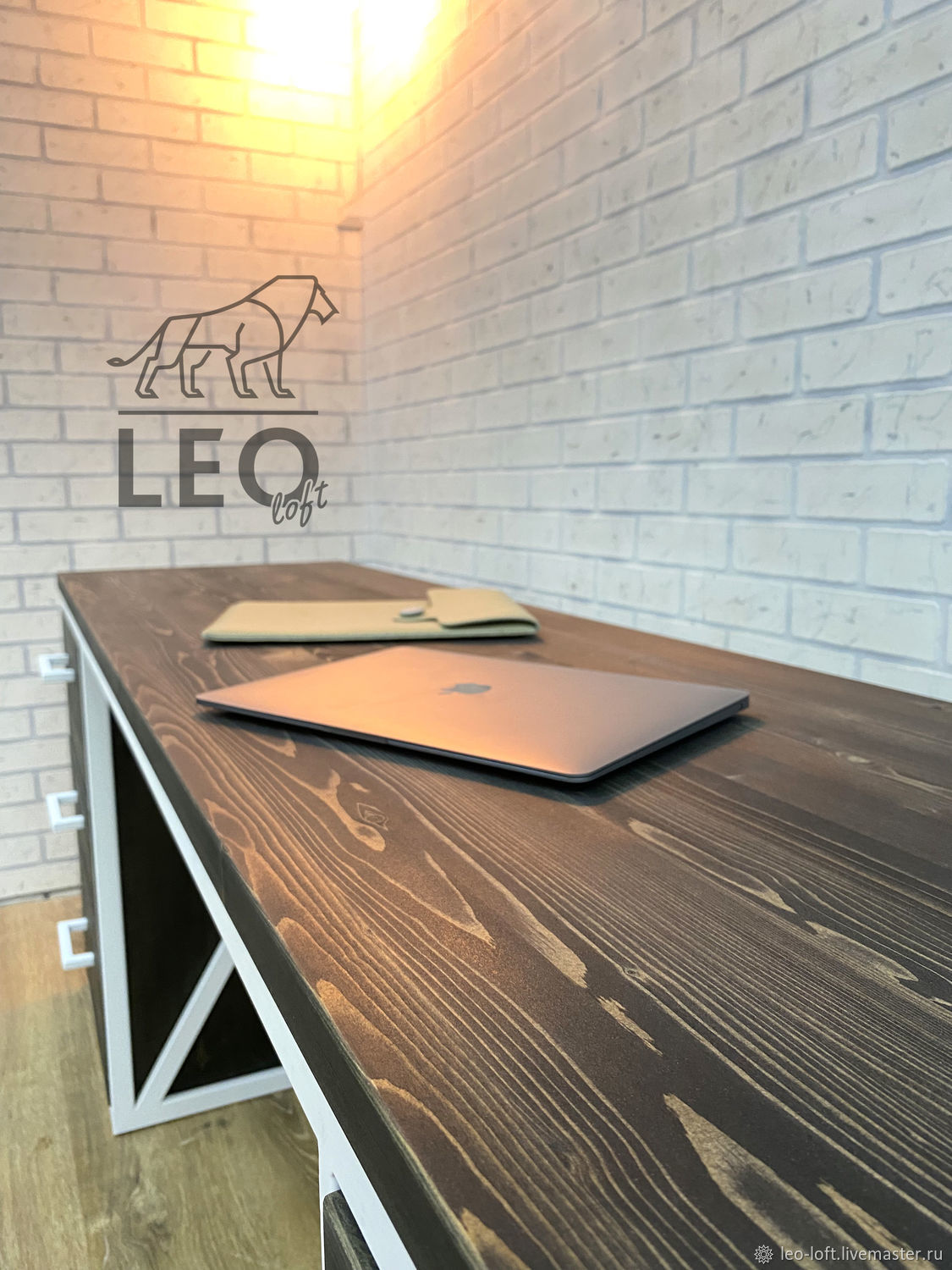 Стол с тумбой лофт LF-456 купить в интернет-магазине Ярмарка Мастеров ...