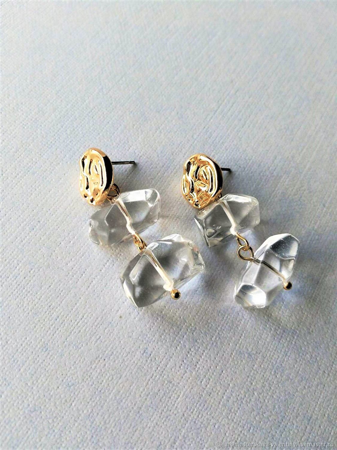 Серьги с горным хрусталем – купить на Ярмарке Мастеров – ONR5SRU ...