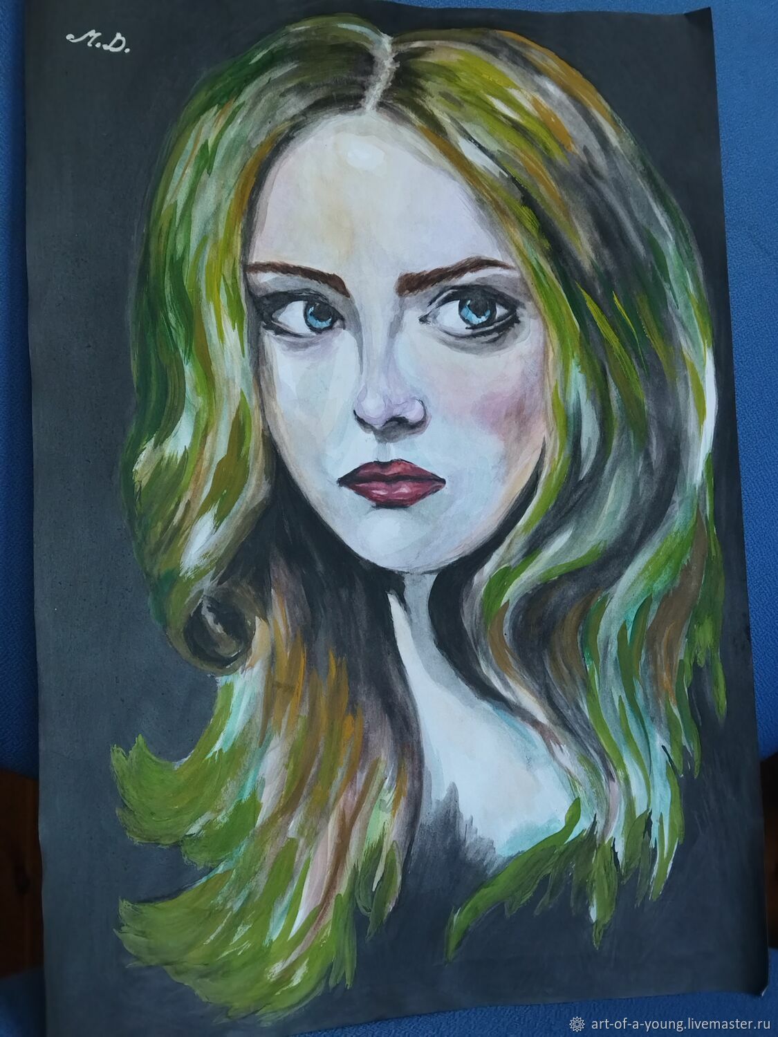 Картина Девушка – купить на Ярмарке Мастеров – RV93IRU | Картины, Алматы