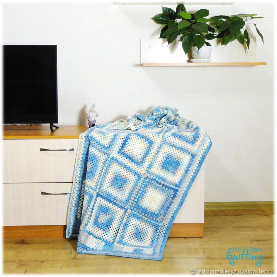 Детский вязаный плед " Меланжевый " в интернет-магазине Ярмарка ...