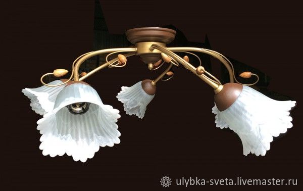 Люстра 5 - рожковая Стелла в интернет-магазине на Ярмарке Мастеров ...