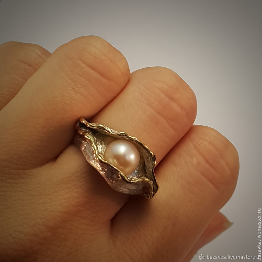 Серебряные серьги с жемчугом Устрицы купить в интернет-магазине Ярмарка ...