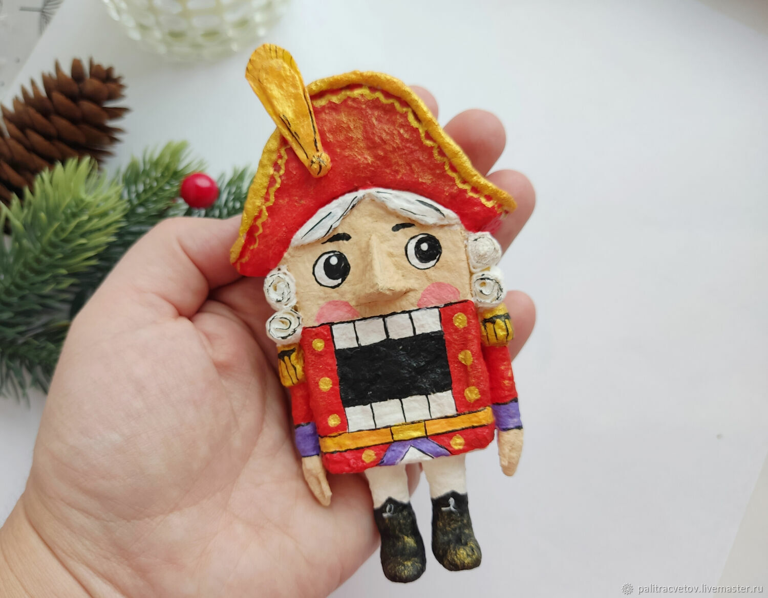 Ватная игрушка "Щелкунчик" купить в интернет-магазине Ярмарка Мастеров ...