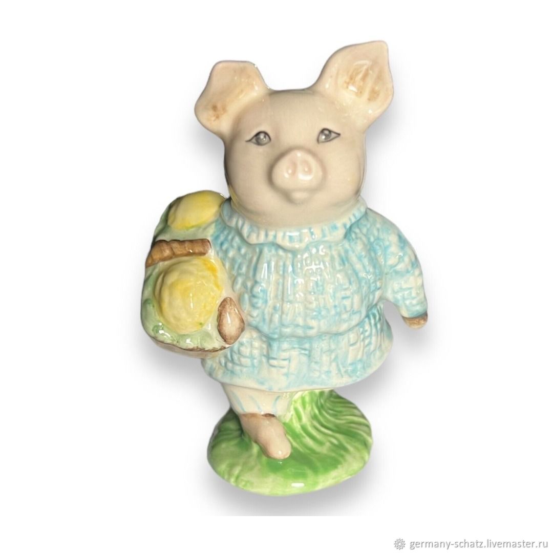 Винтаж: Beatrix Potter Royal Albert Little Pig Robinson 1989 Поросенок ...