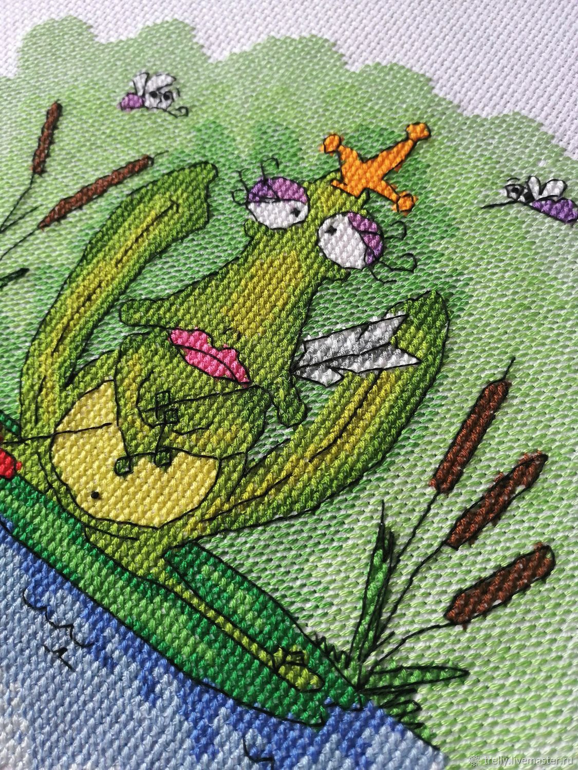 Вышитая картина крестом Царевна-лягушка в интернет-магазине на Ярмарке ...