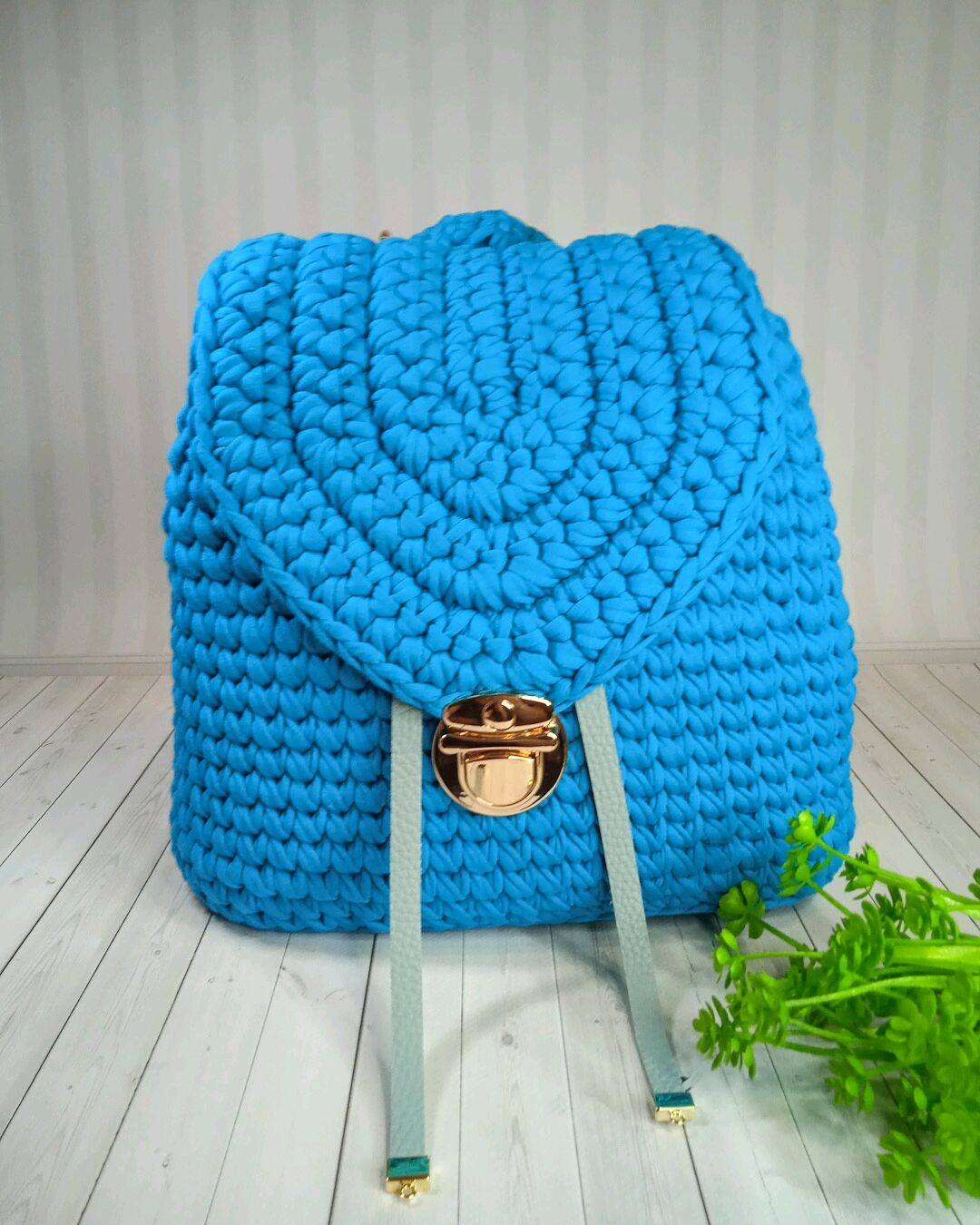 Вязаный рюкзак – заказать на Ярмарке Мастеров – RJTNKRU | Рюкзаки ...