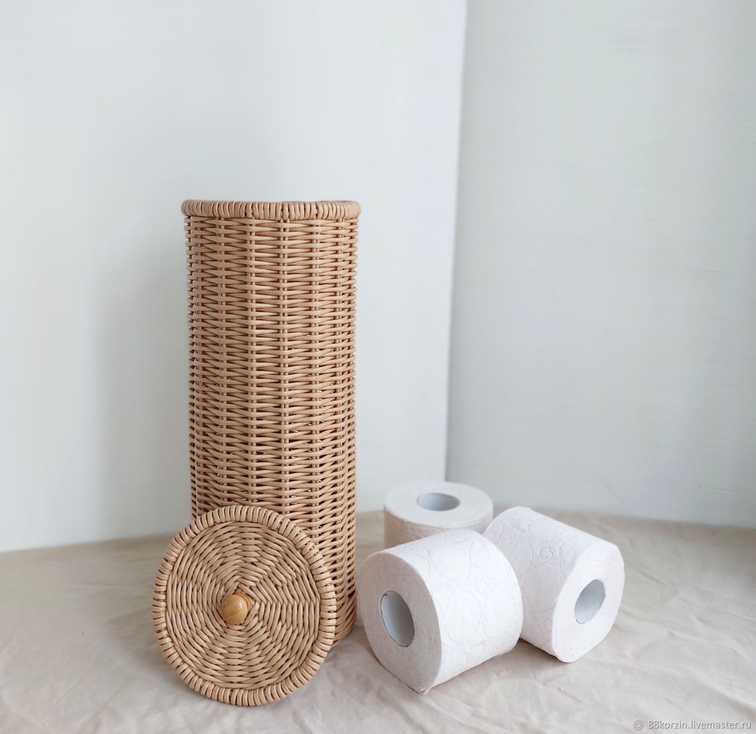 Плетеная корзины с крышкой. Органайзер для туалетной бумаги в интернет ...