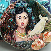 Кольцо "РОМАШКОВЫЙ МЁД". Лаковая миниатюра, симбирцит – купить на ...