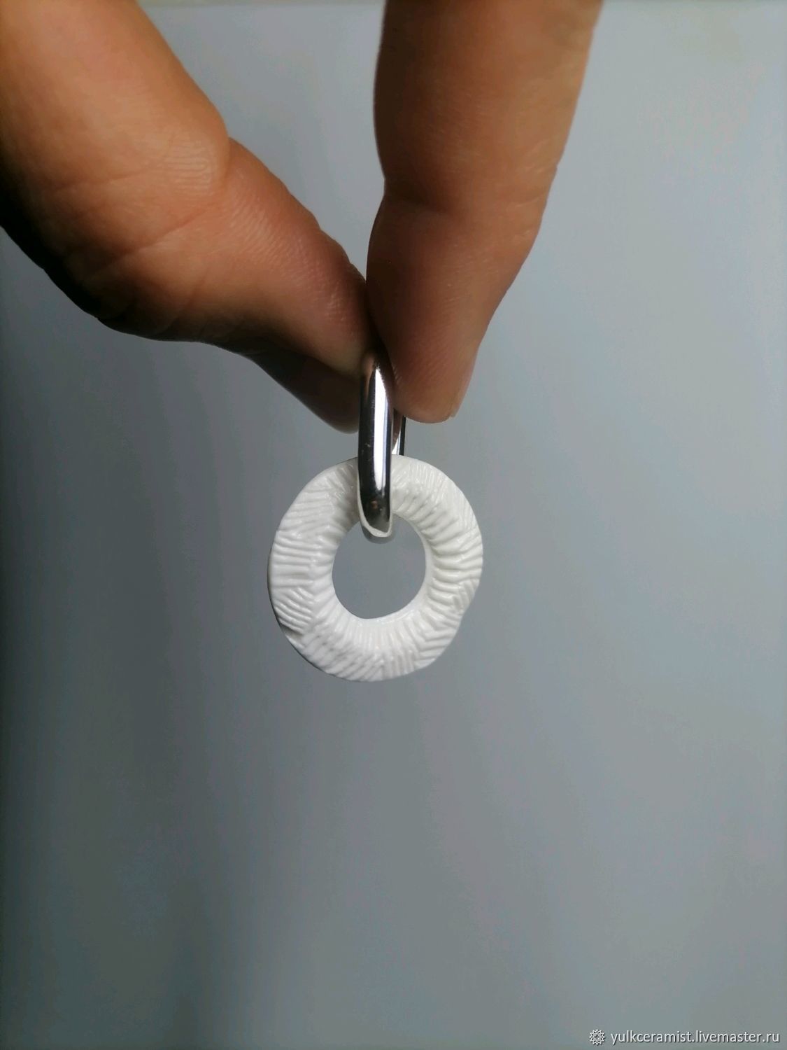 Серьги Конго со сменными подвесками из фарфора в интернет-магазине ...