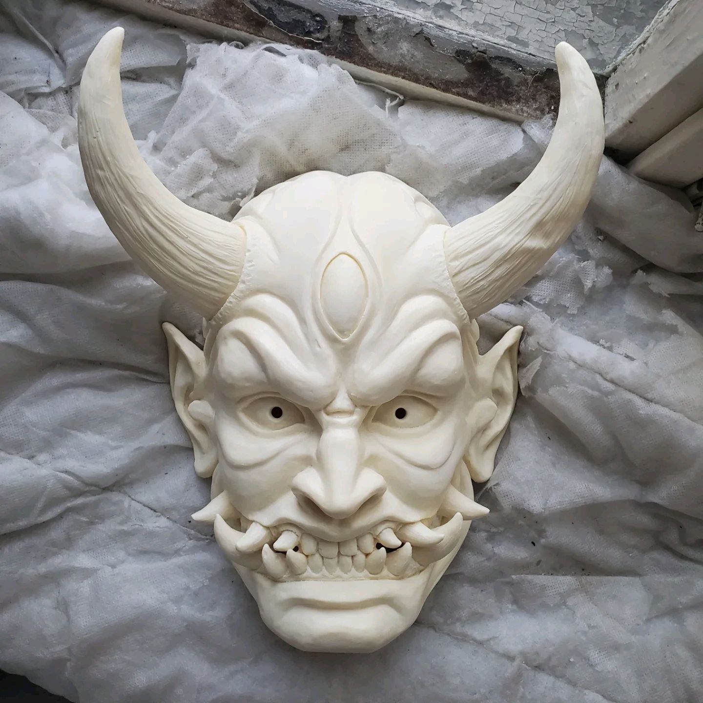 Маска Ханья/Hannya/японский демон Они – заказать на Ярмарке Мастеров ...