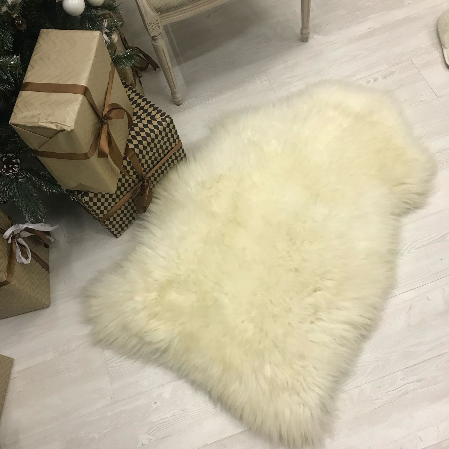 Овчина натуральная белая 100*60см купить в интернет-магазине Ярмарка ...