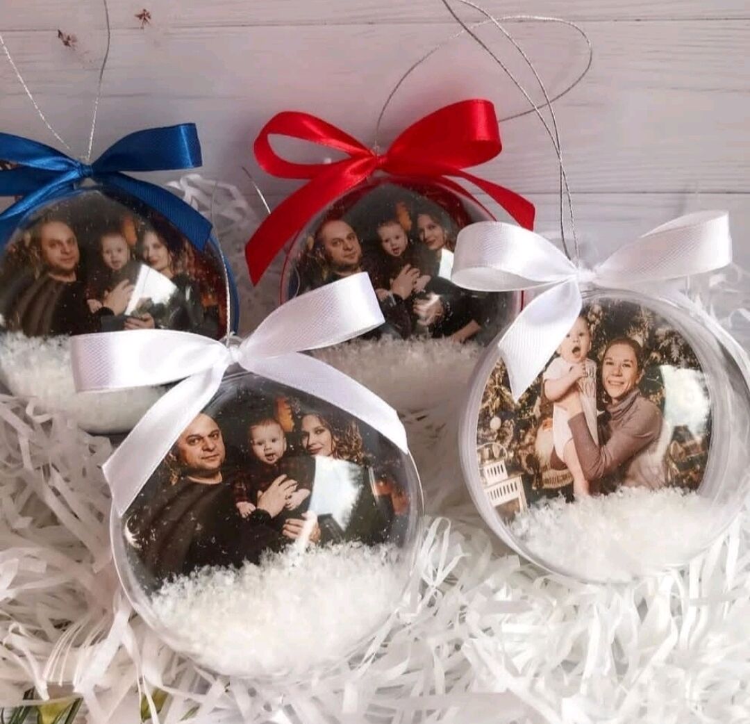Новогодний шар с фото на елку в интернет-магазине на Ярмарке Мастеров ...