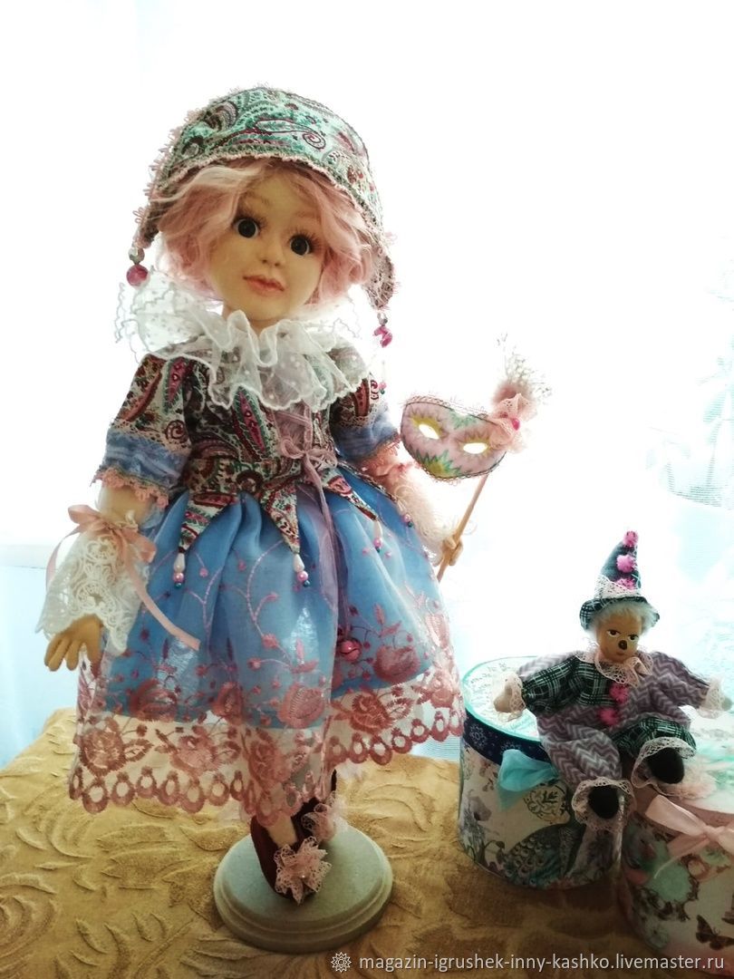 Будуарные куклы: КОЛОМБИНА, ПЬЕРО в интернет-магазине Ярмарка Мастеров ...