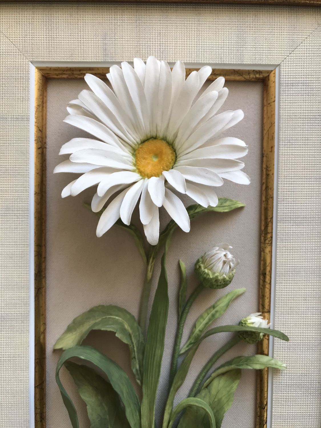 Ромашка из фаянса панно – заказать на Ярмарке Мастеров – LQUI0RU ...