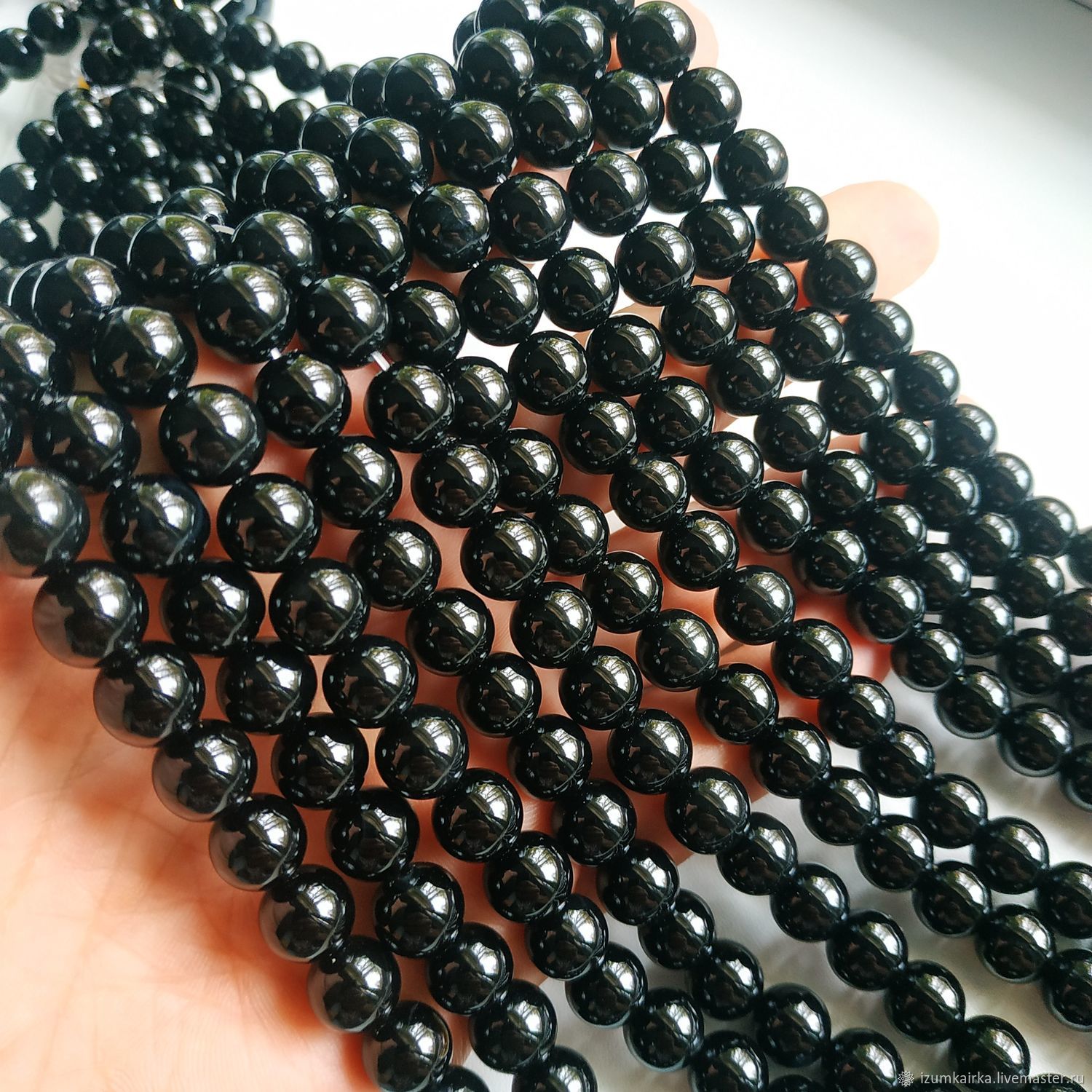 Черный Агат Природный 10мм (арт 450) купить в интернет-магазине Ярмарка ...