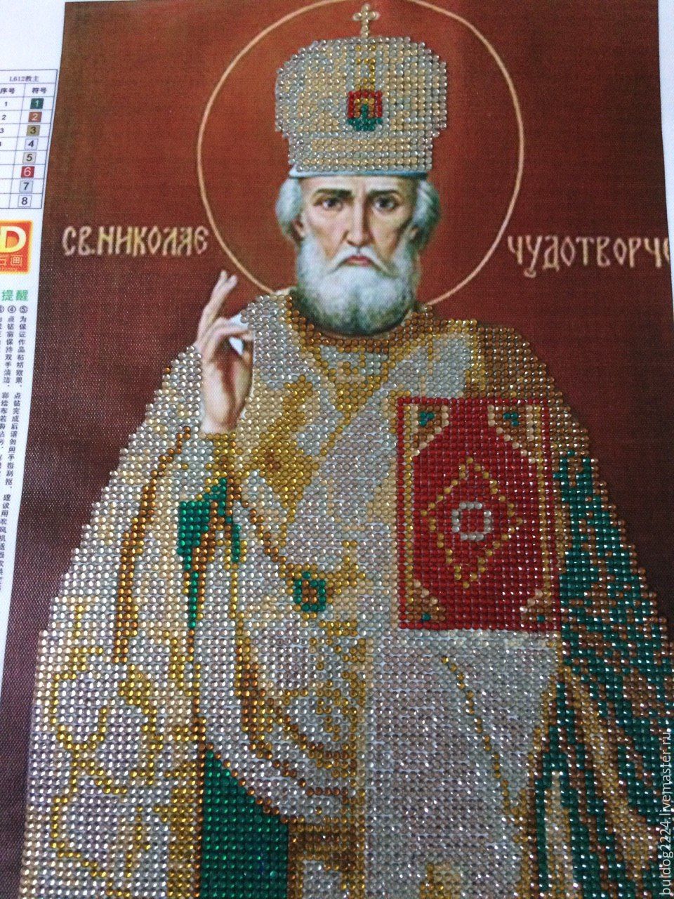 Картина стразами "Святой Николай Чудотворец" купить в интернет-магазине ...