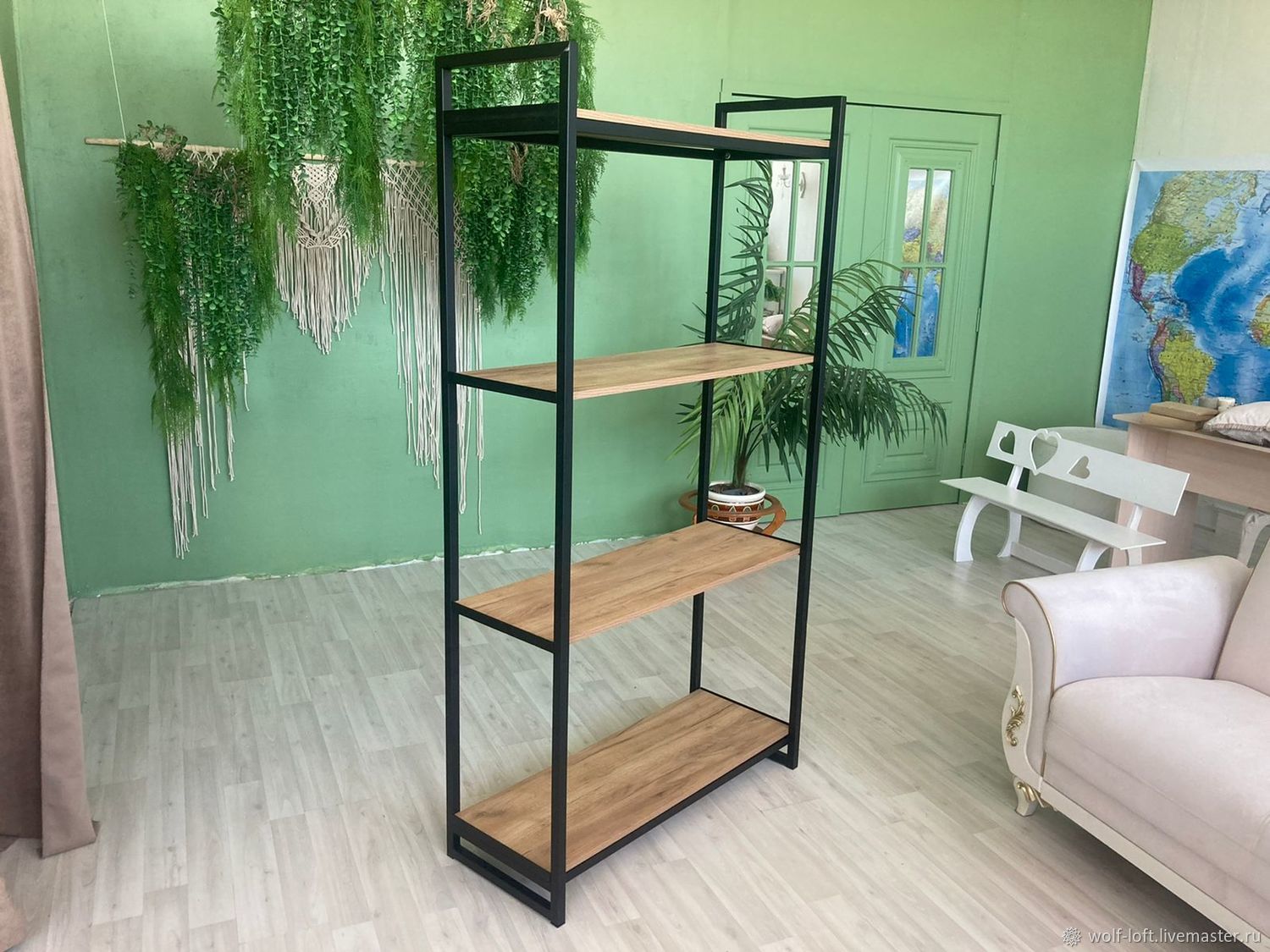 Стеллаж лофт купить в интернет-магазине Ярмарка Мастеров по цене 9500 ...