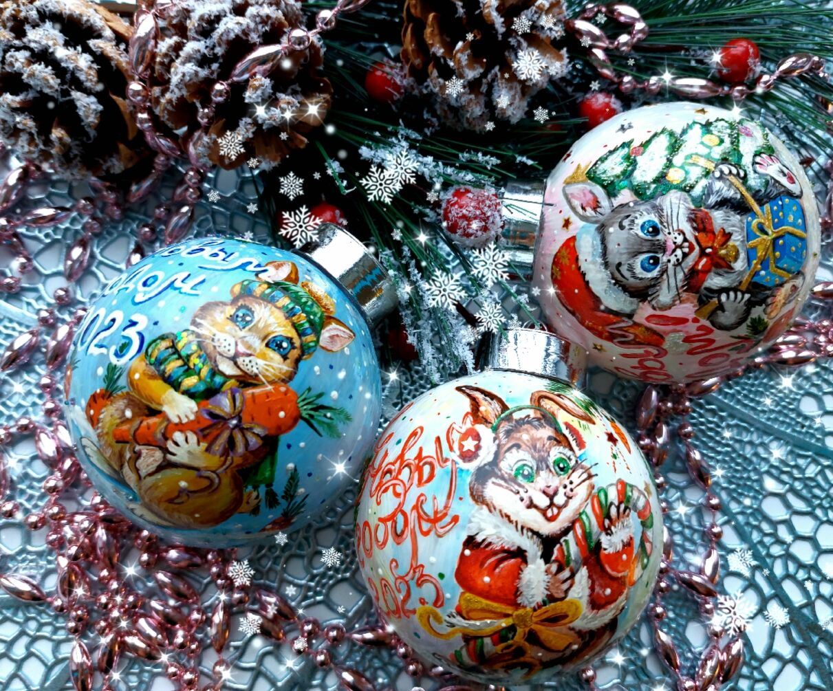 Ёлочные шарики" Символ 2023года" в интернет-магазине на Ярмарке ...