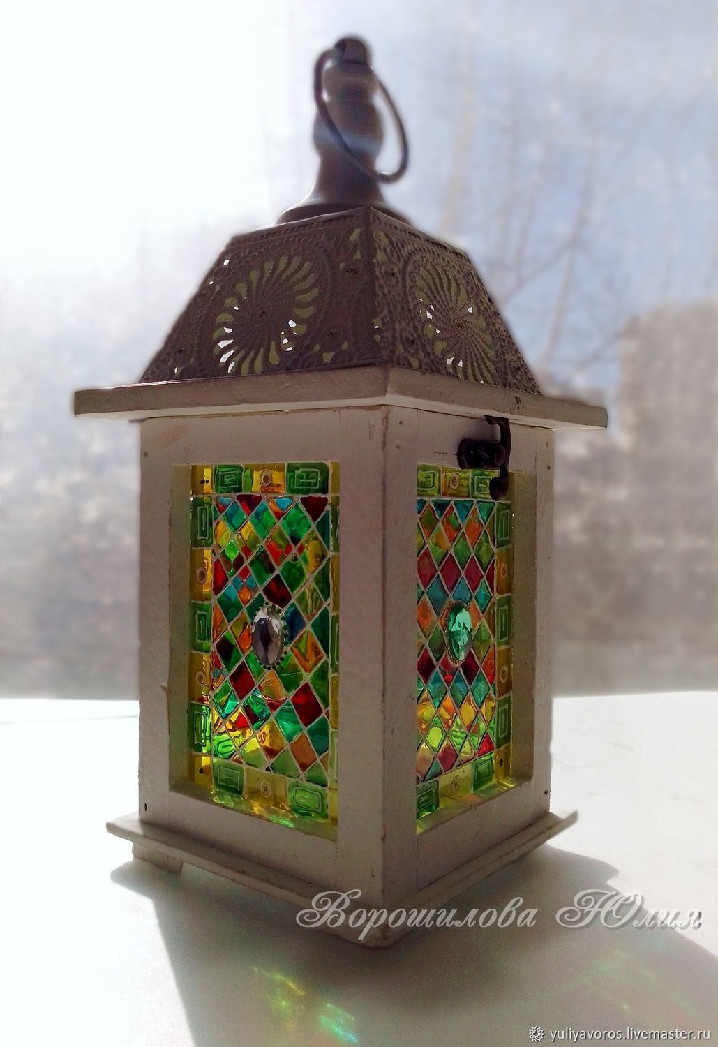 Фонарь-подсвечник "Ромбики" – купить на Ярмарке Мастеров – Q9WAARU ...