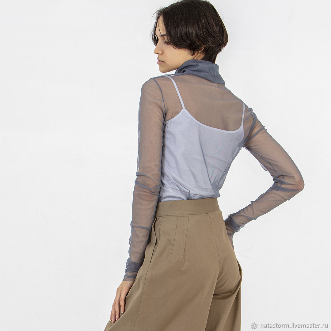 Водолазки прозрачная серо-голубая в интернет-магазине Ярмарка Мастеров ...