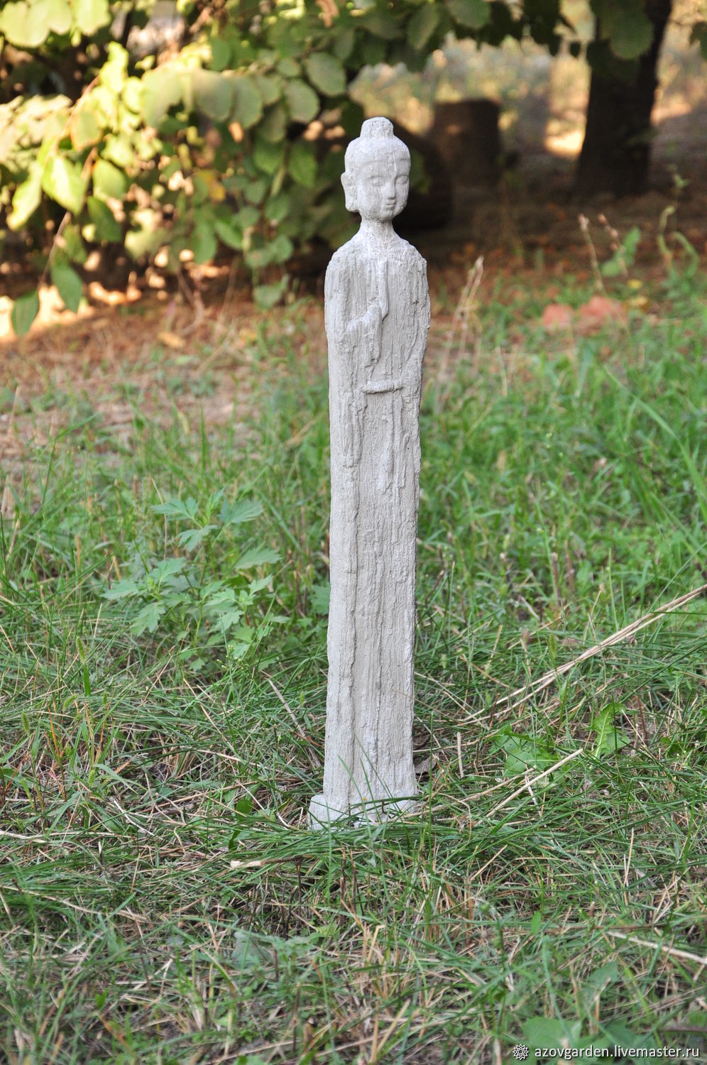 Статуэтка Будды бетонная высокая текстура дерева на заказ в интернет ...