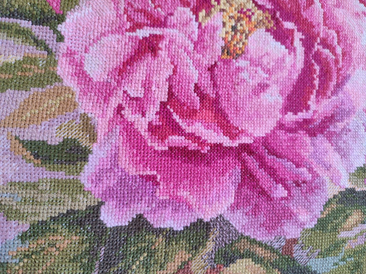 Вышивка крестом пионы 30*40 в интернет-магазине Ярмарка Мастеров по ...