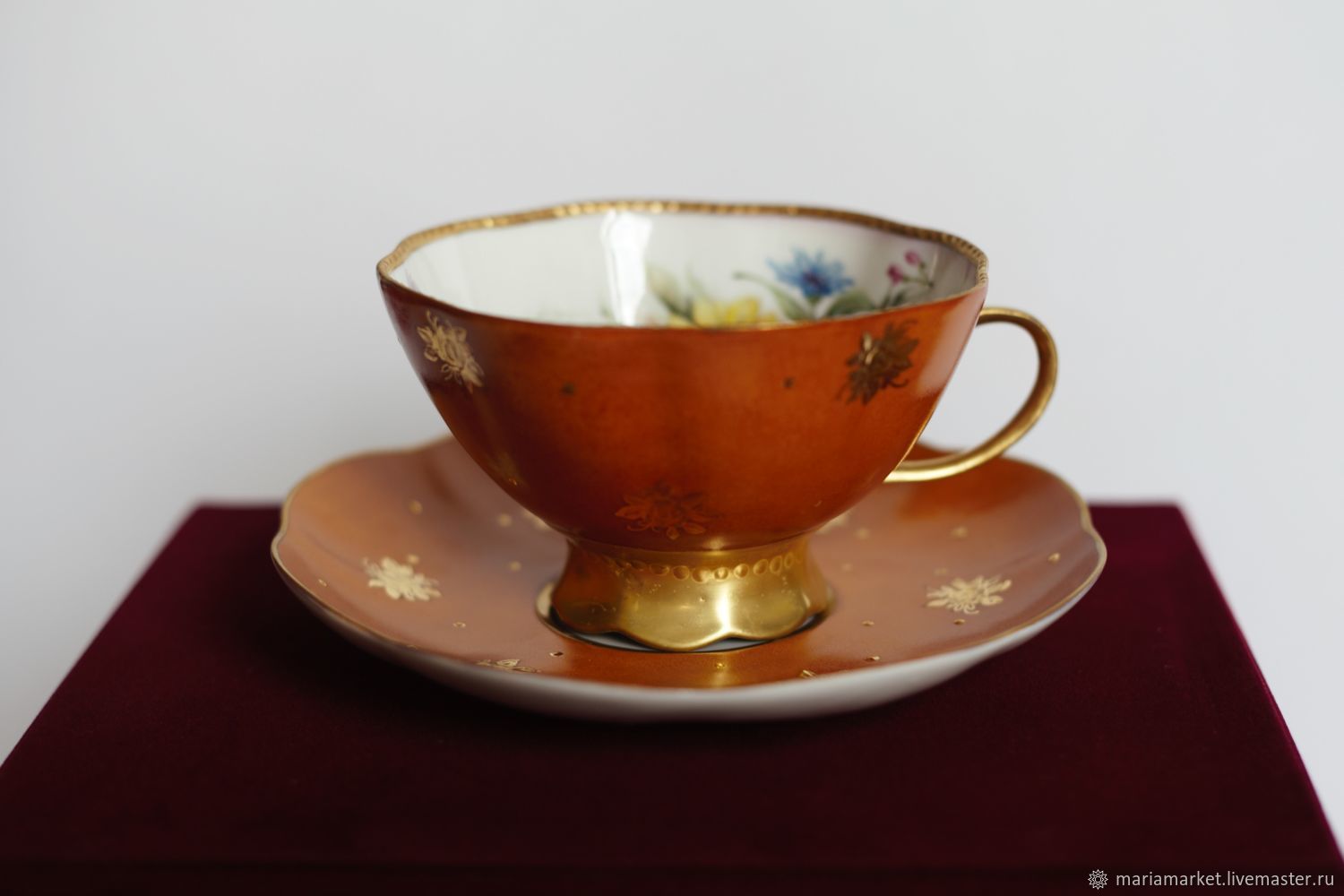 Чайная пара Букеты и Бабочки – заказать на Ярмарке Мастеров – FUSSLRU ...