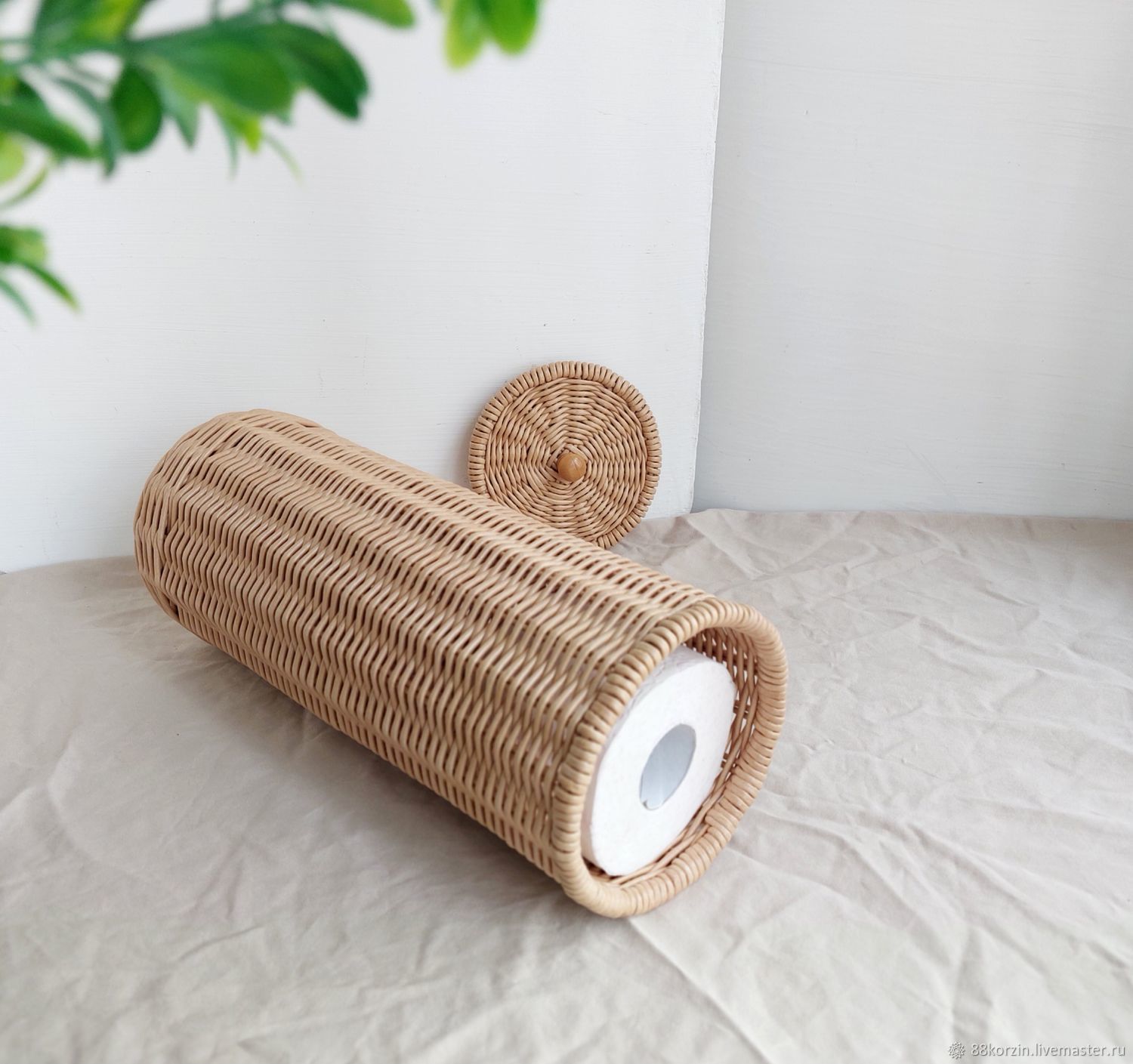 Плетеная корзины с крышкой. Органайзер для туалетной бумаги в интернет ...