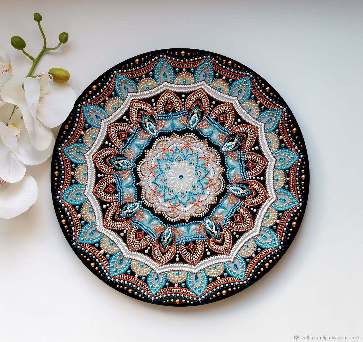 Интерьерная, декоративная тарелка 30см. Тарелка мандала. в интернет ...