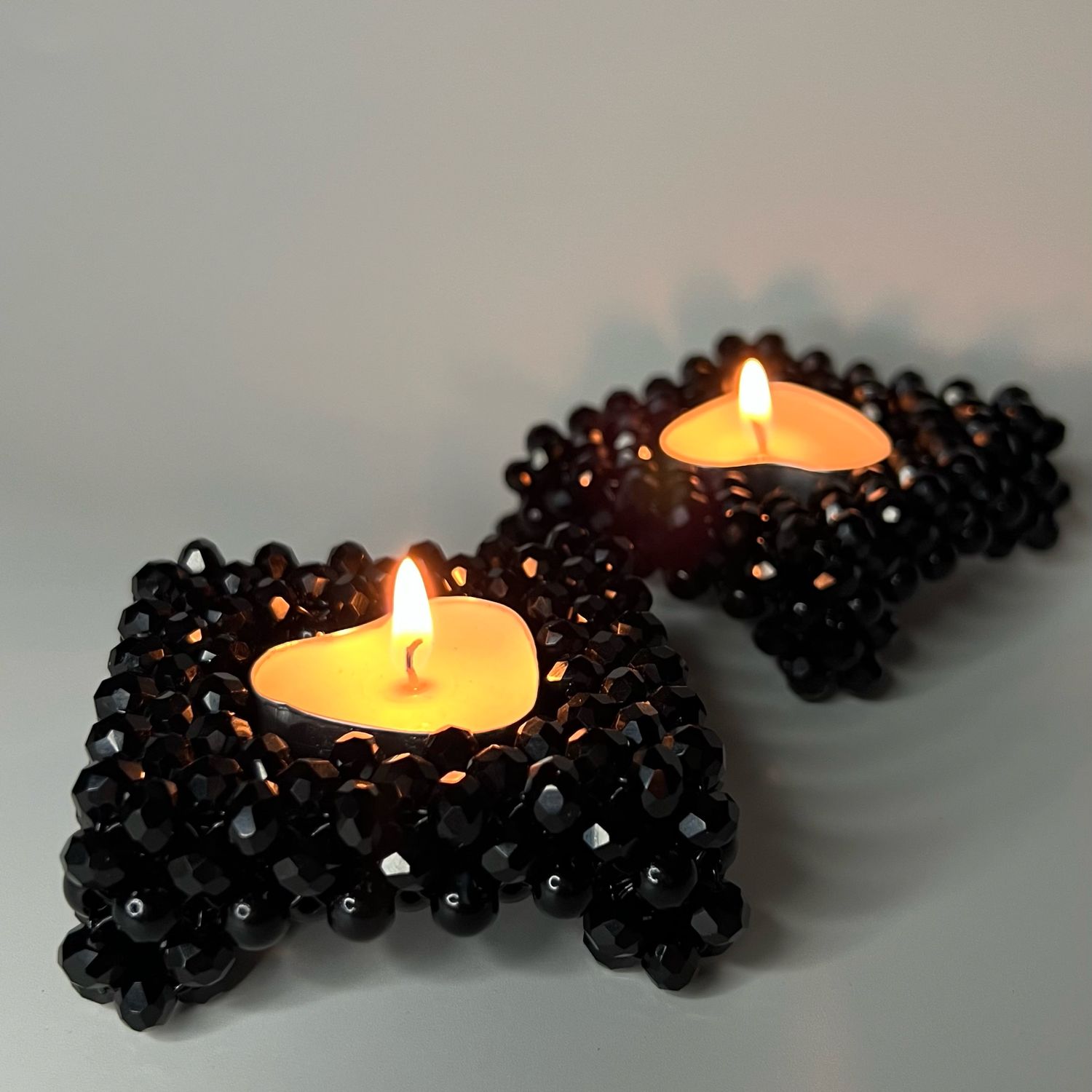 Подсвечник из хрустальных и акриловых бусин в интернет-магазине Ярмарка ...