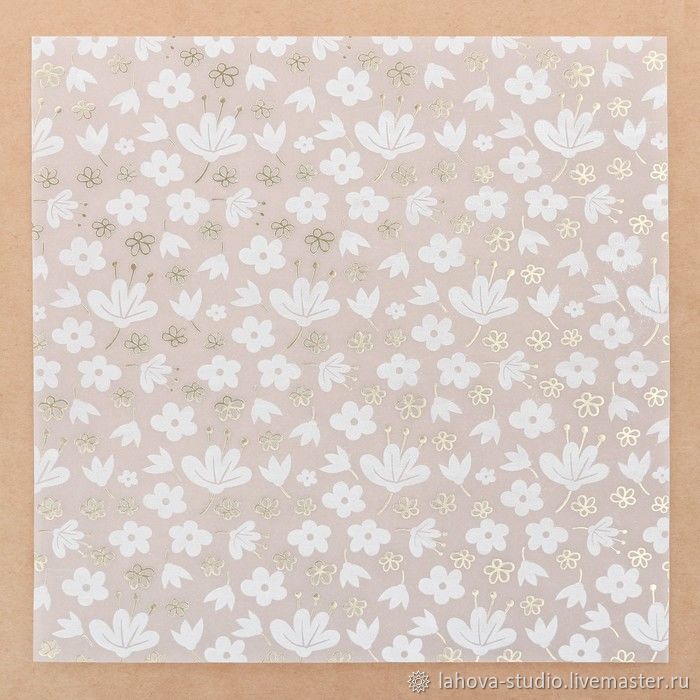 Калька с фольгированием «Цветочный луг» , 20 см IZ1649 в интернет ...