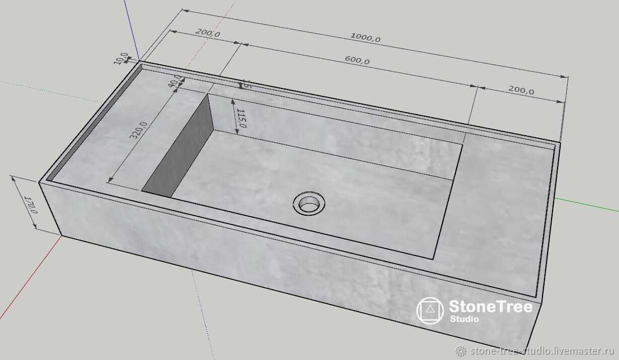 Бетонная раковина навесная купить в интернет-магазине Ярмарка Мастеров ...