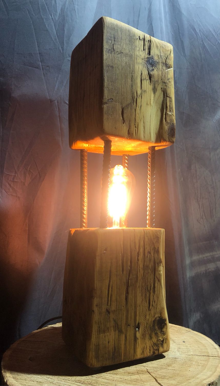 Светильник настольный деревянный лофт в интернет-магазине Ярмарка ...