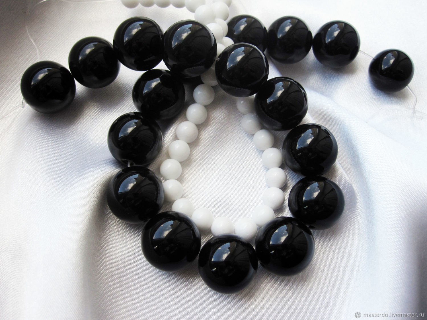 КЛАССИКА Чёрный Агат бусины 18 мм – купить на Ярмарке Мастеров ...